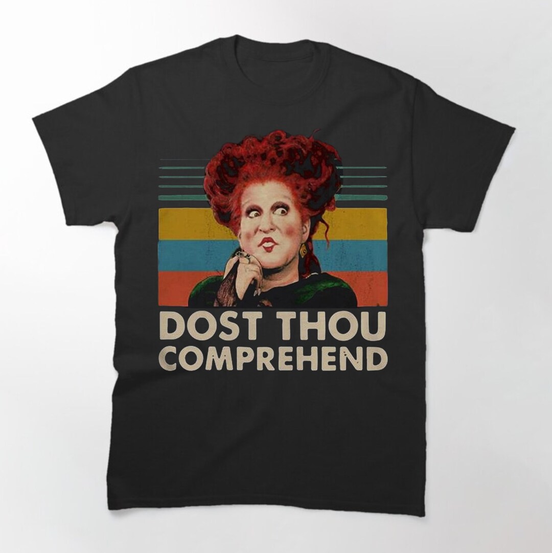 Hocus Pocus Winifred Sanderson Dost Thou Comprehend Black Cotton Men T ...