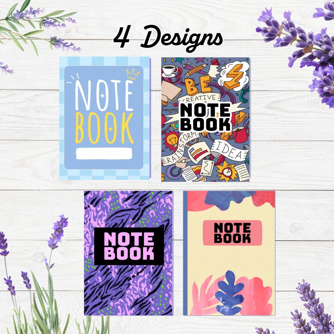 Printable Notebook 4 Minimalist Design | NOTEBOOK for Print or Digital ...