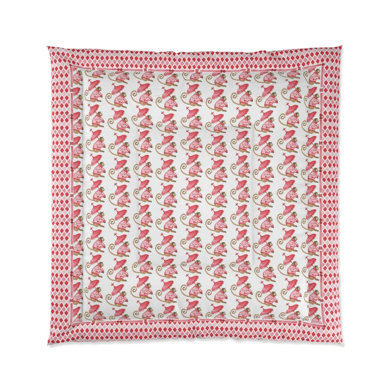 Preppy Monkey Comforter Preppy Bedding Preppy Room Decor - Etsy
