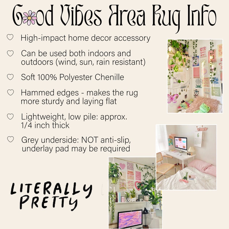 Preppy Area Rug Preppy Aesthetic Room Decor Cute Rug - Etsy