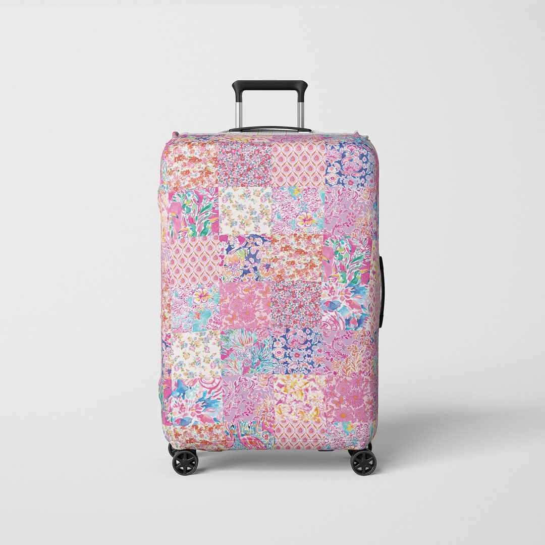 Luggage Cover for Women, Suitcase Cover, Floral Patchwork, Trendy ...