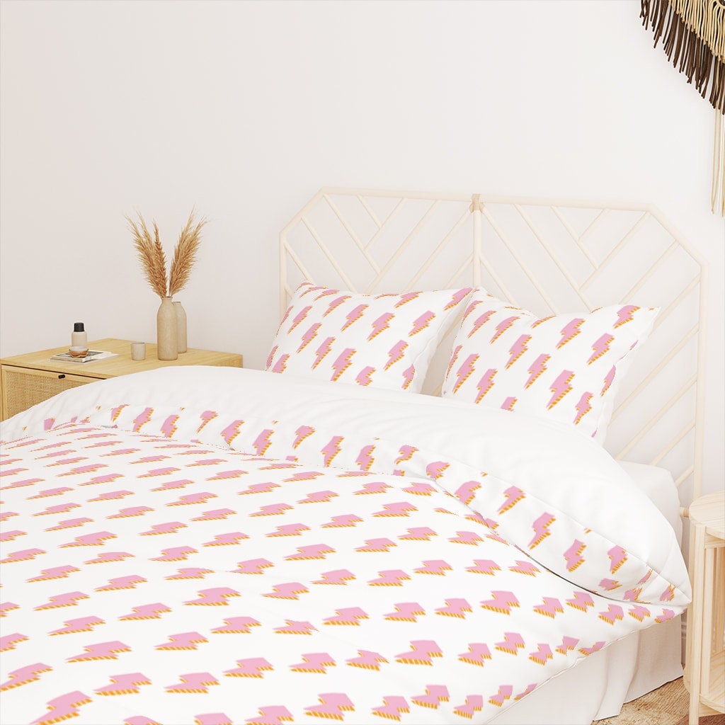 Preppy Bedding Preppy Lightning Bolts Duvet Cover Teen - Etsy