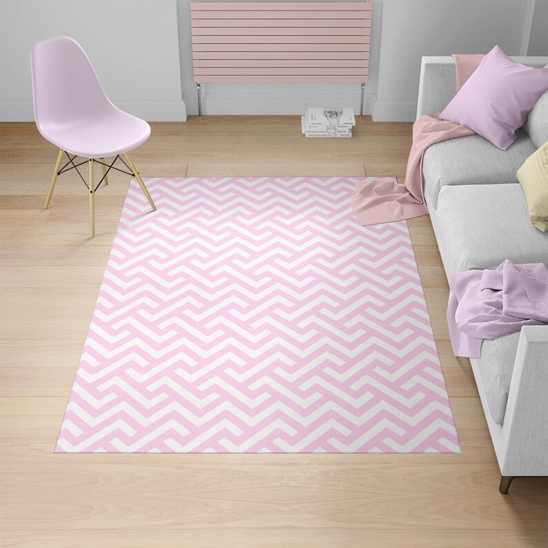 Preppy Aesthetic Area Rugs Baby Pink Preppy Room Decor - Etsy
