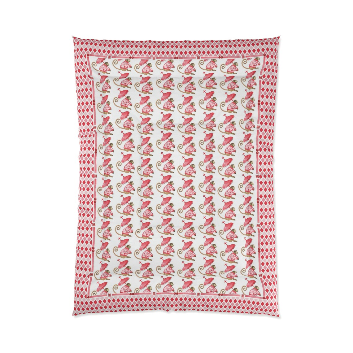 Preppy Monkey Comforter Preppy Bedding Preppy Room Decor - Etsy