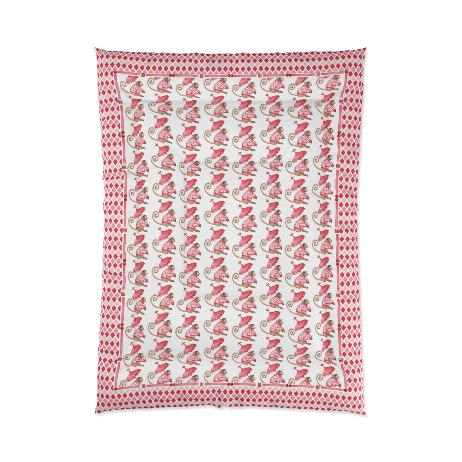 Preppy Monkey Comforter Preppy Bedding Preppy Room Decor - Etsy