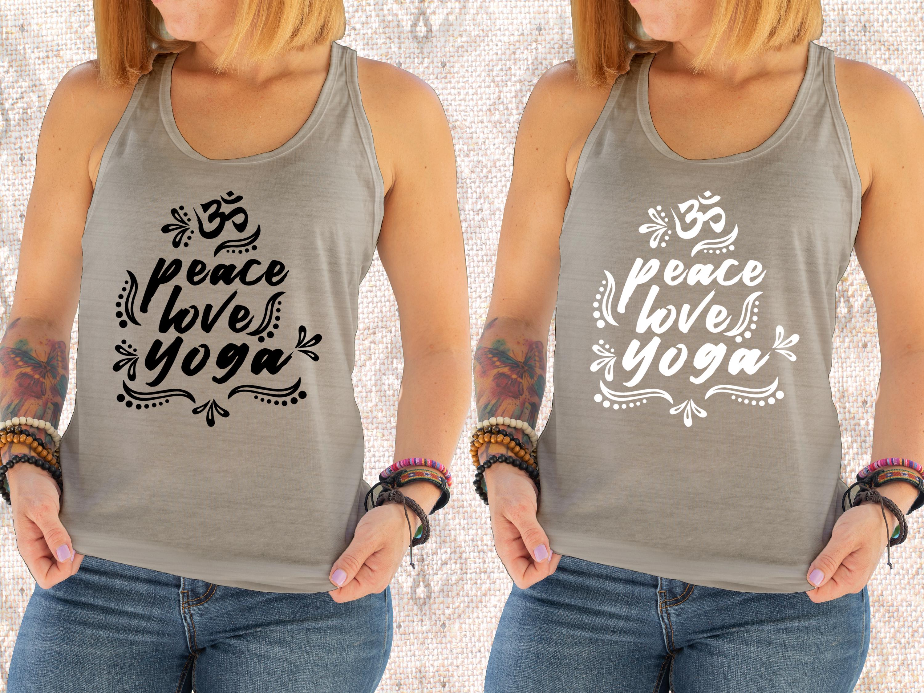 Peace Love Yoga, Hippie Tank, Yoga Lover, Peaceful Tank, Boho Style ...