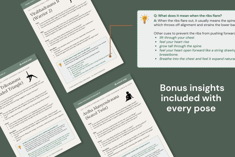 Yoga Cueing Guide E-book, 4-point Alignment Method for Teachers ...
