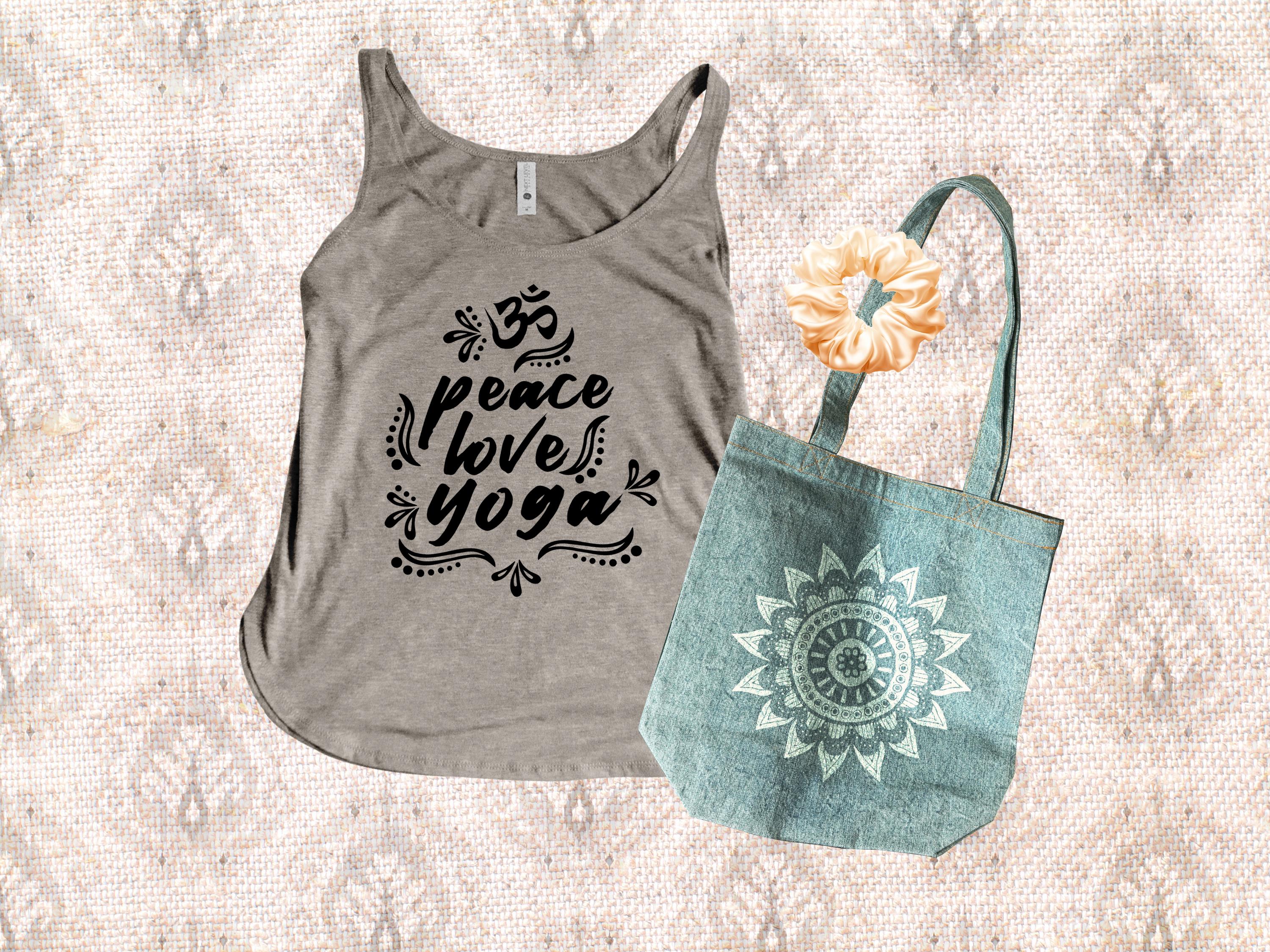 Peace Love Yoga, Hippie Tank, Yoga Lover, Peaceful Tank, Boho Style ...