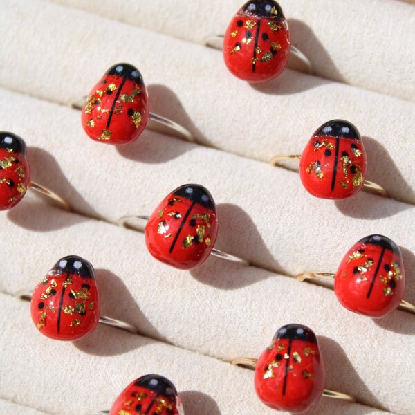 Ladybug Ring - Etsy