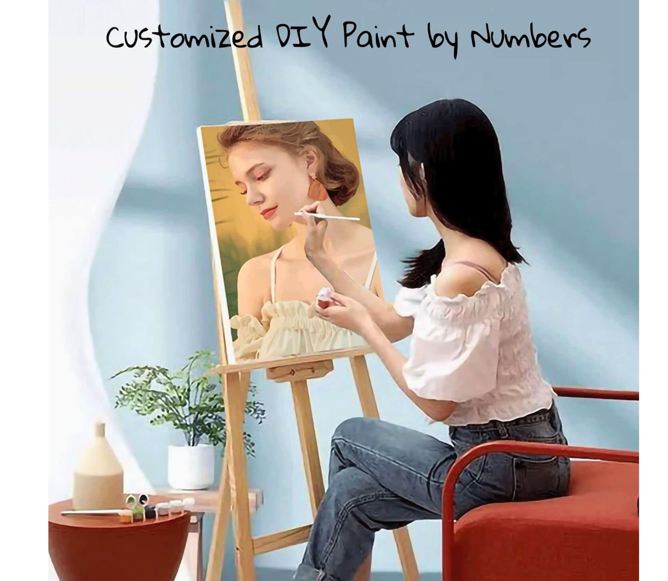 Personalized Paint by Number Kit, Custom Paint by Numbers for Adults ...