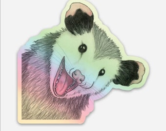 Opossum Vinyl Stickers pack of 3 Cute Waterproof Possum - Etsy