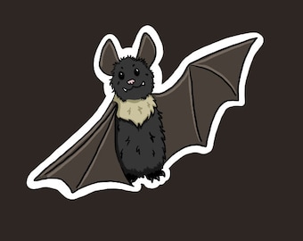 Holographic Vinyl Sticker Fruit Bat Illustration / Rainbow - Etsy