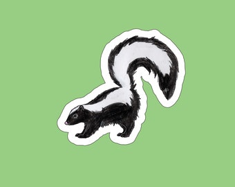Skunk Mini Sticker Die Cut Label Cute Skunk Decal Woodland - Etsy