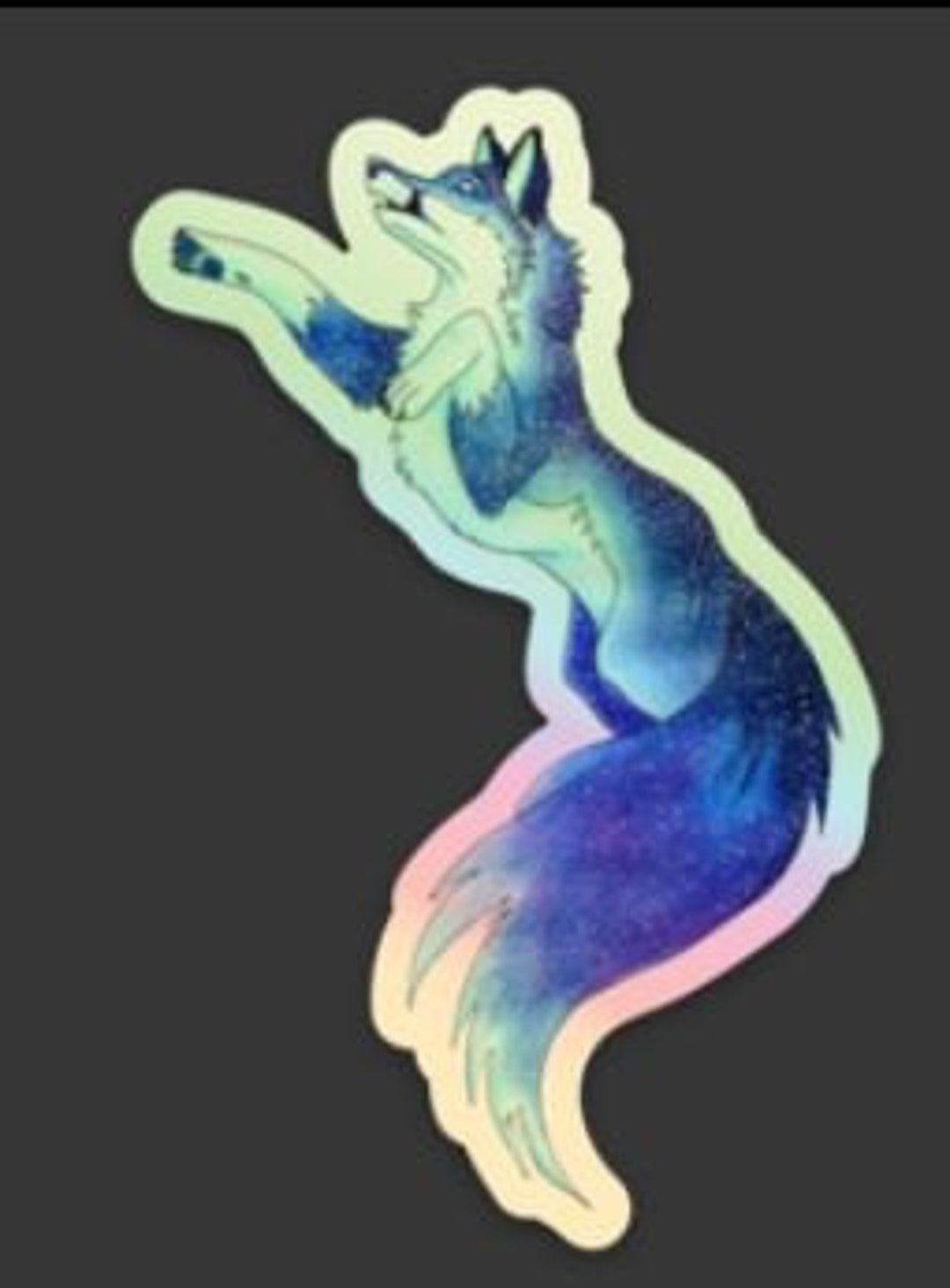 Holographic Fox Sticker - Etsy