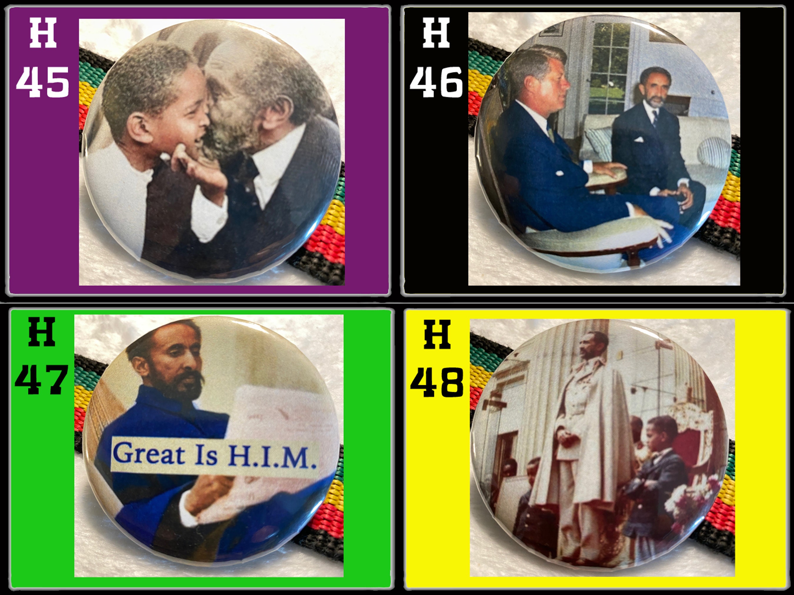 HIM Haile Selassie I Rastafari Pins Badges Buttons Page #3 - Etsy