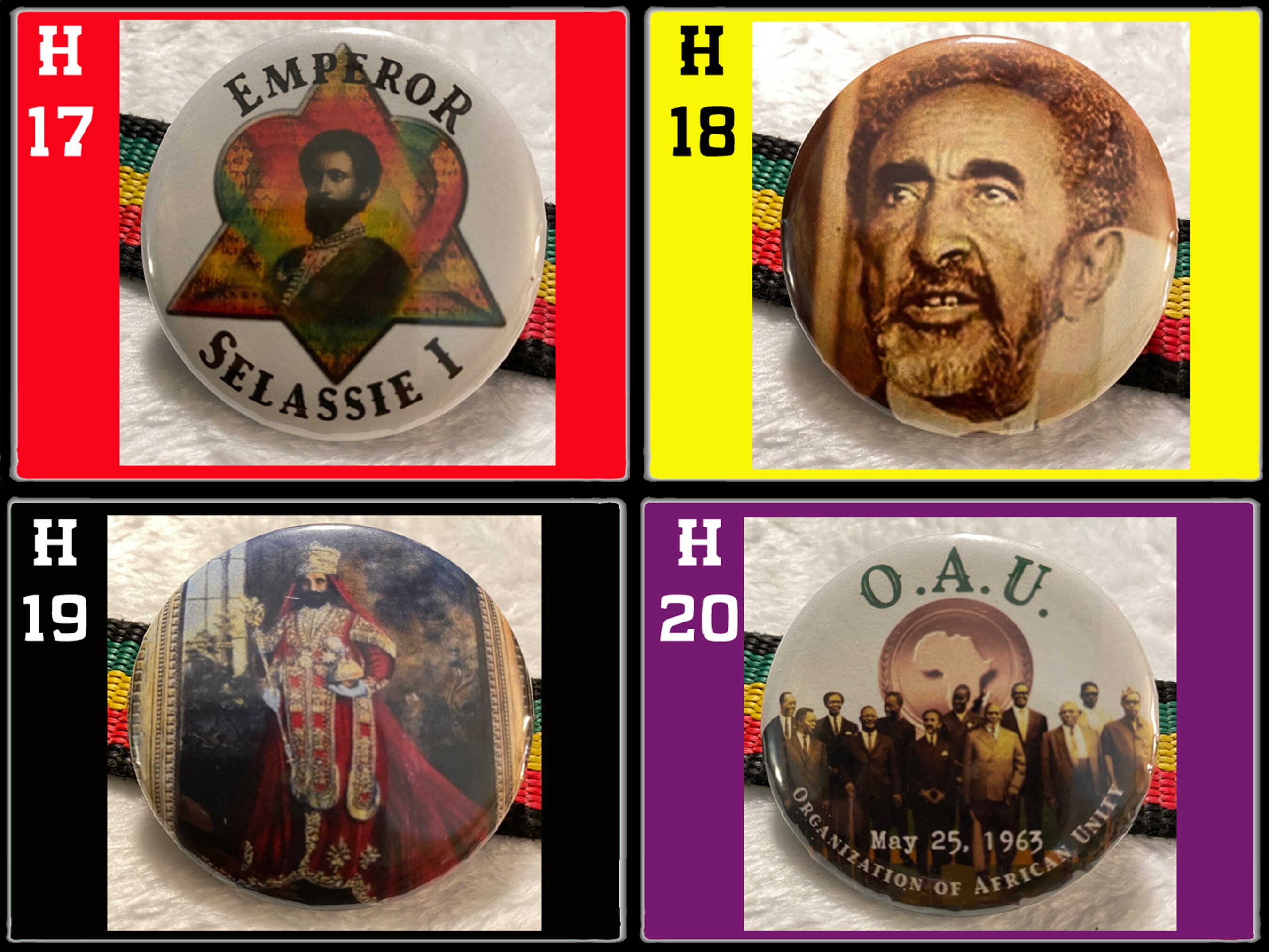HIM Haile Selassie I Rastafari Pins Badges Buttons Page #2 - Etsy