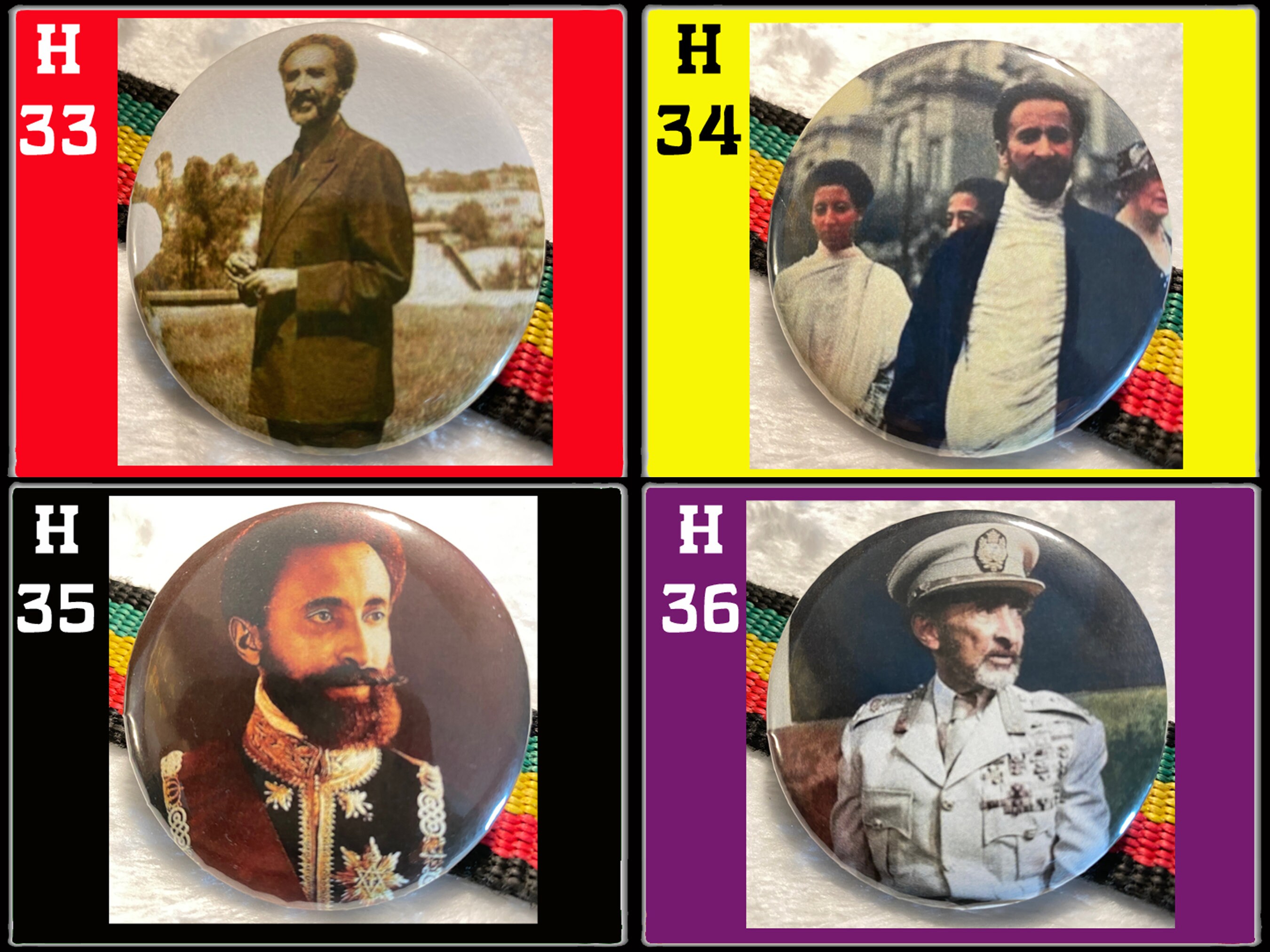 HIM Haile Selassie I Rastafari Pins Badges Buttons Page #3 - Etsy