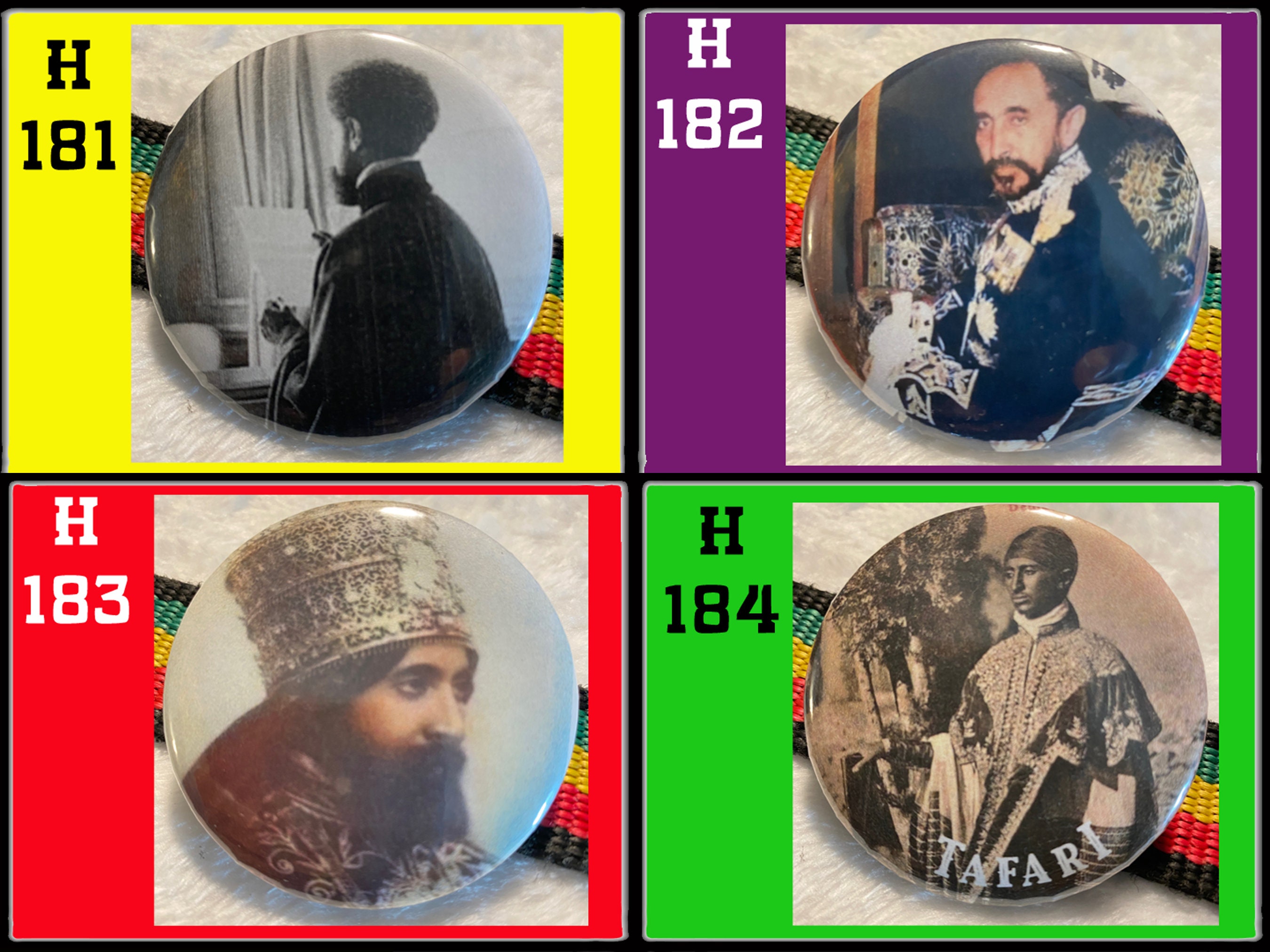 HIM Haile Selassie I Rastafari Pins Badges Buttons Page #12 - Etsy
