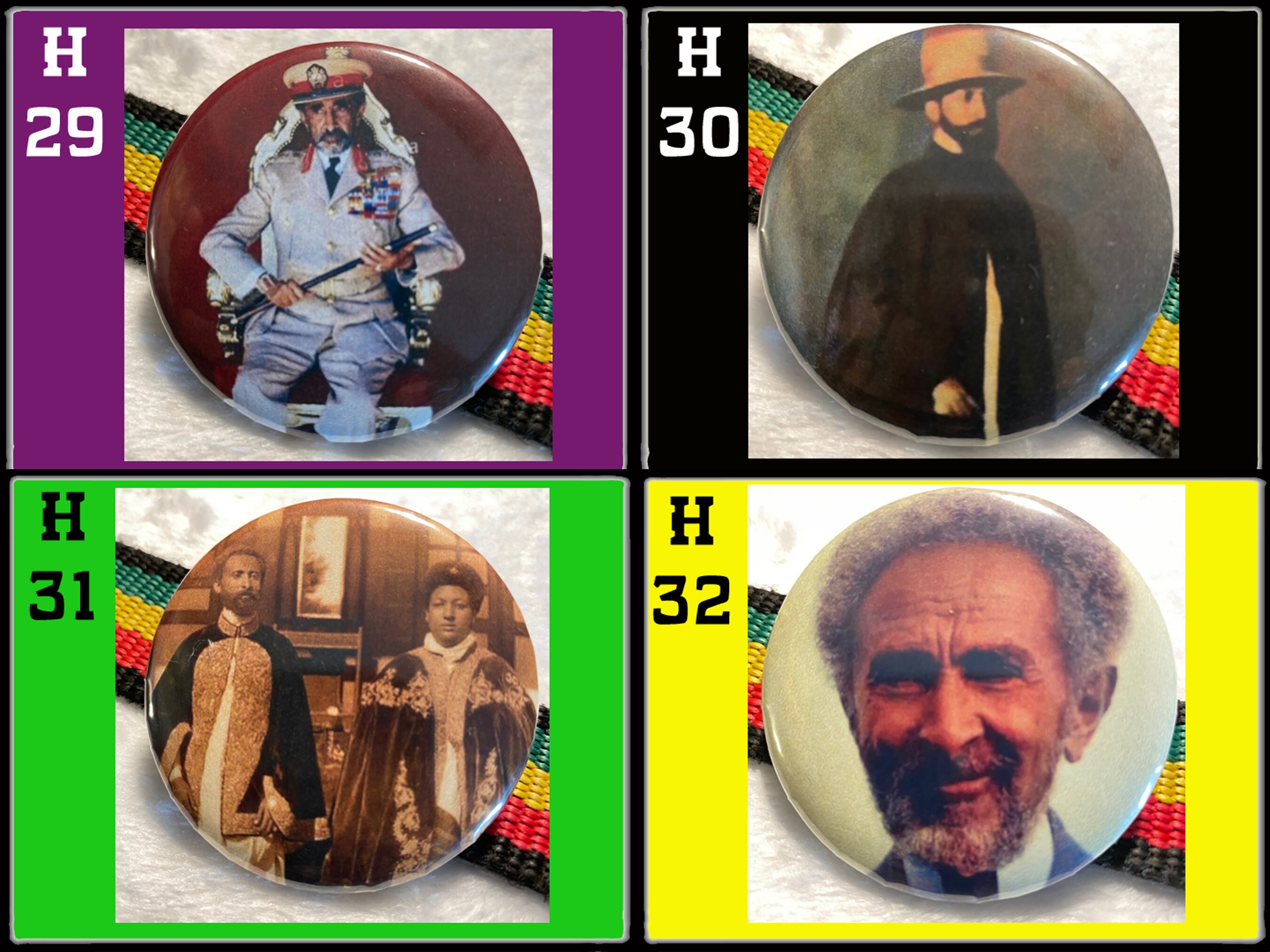 HIM Haile Selassie I Rastafari Pins Badges Buttons Page 2 - Etsy