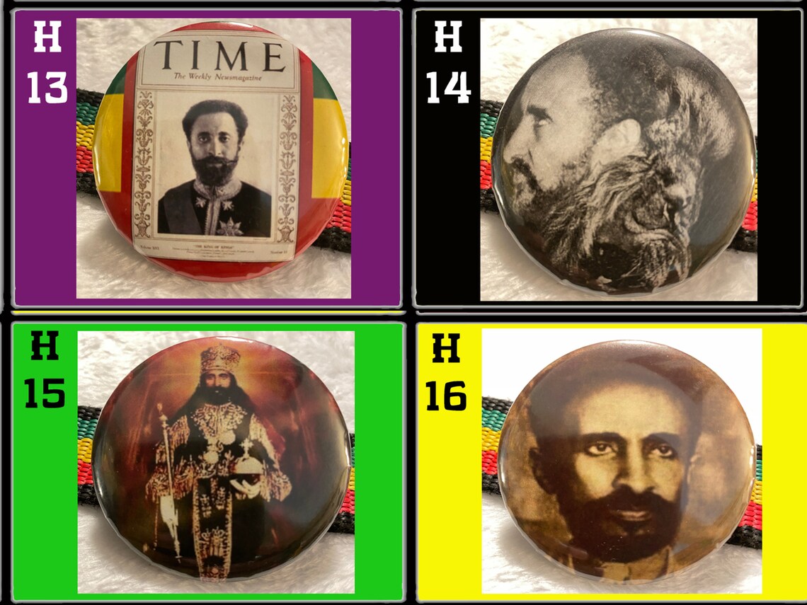 HIM Haile Selassie I Rastafari Pins Badges Buttons Page #1 - Etsy