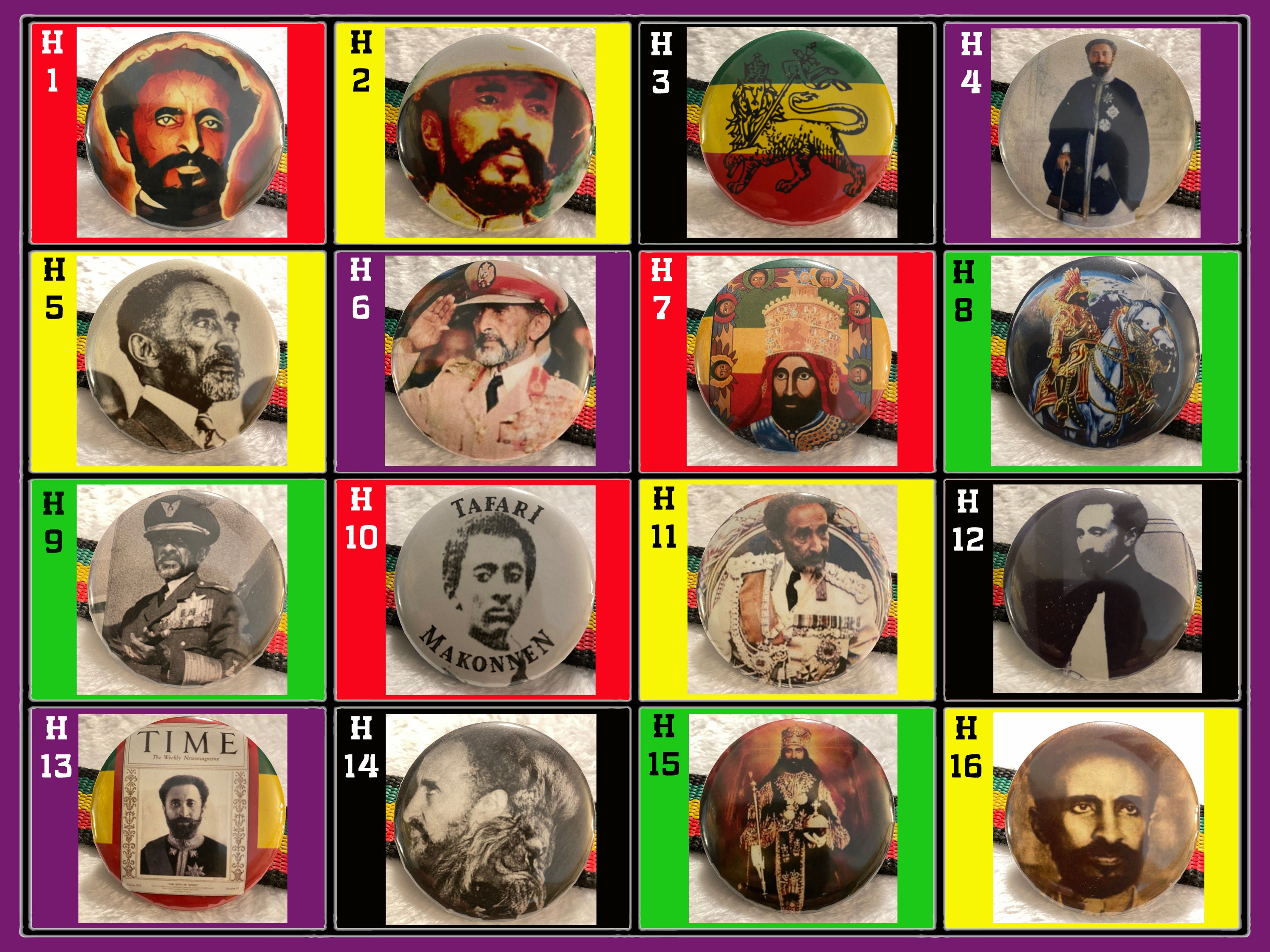 HIM Haile Selassie I Rastafari Pins Badges Buttons Page #1 - Etsy