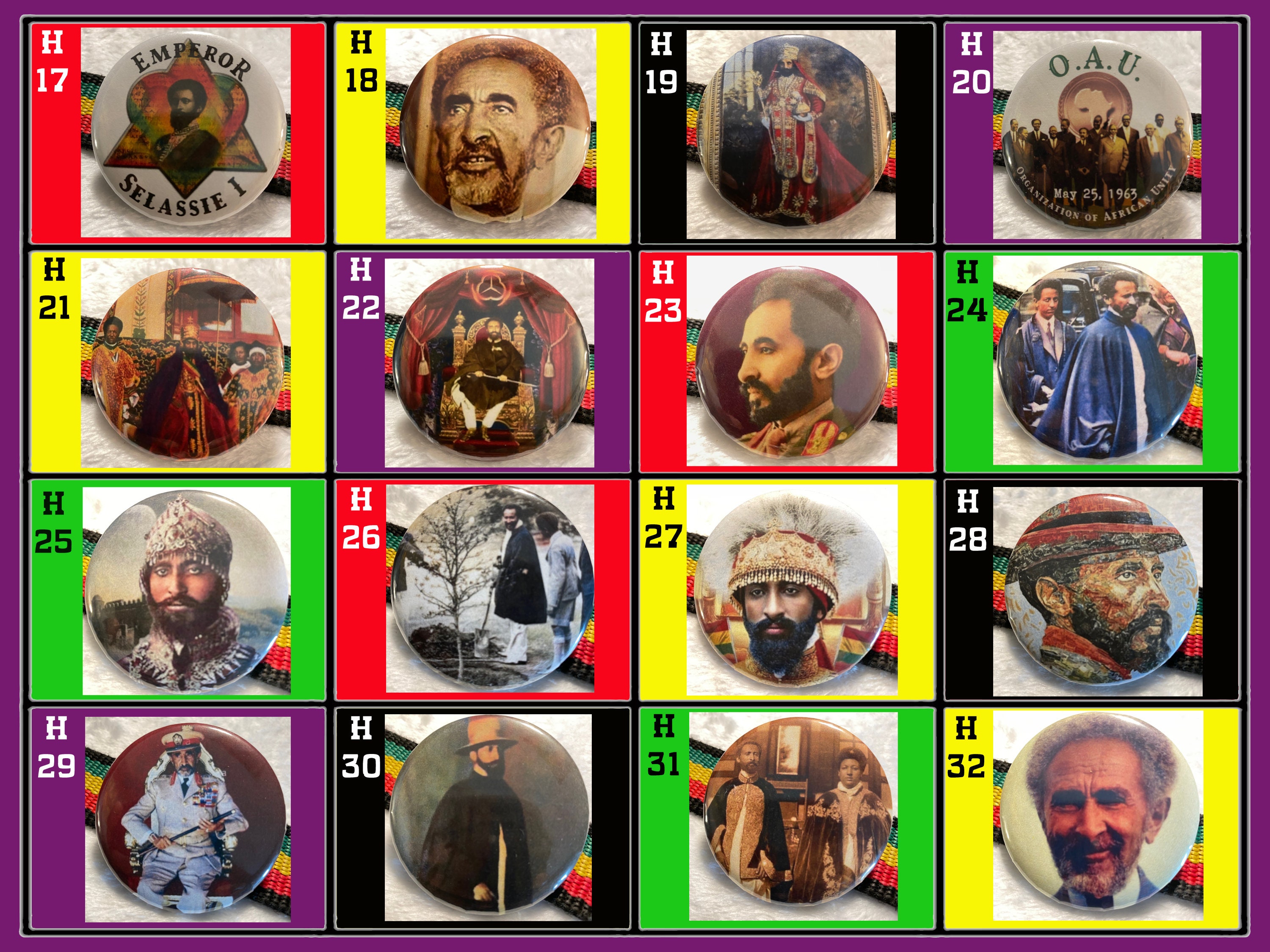 HIM Haile Selassie I Rastafari Pins Badges Buttons Page #2 - Etsy