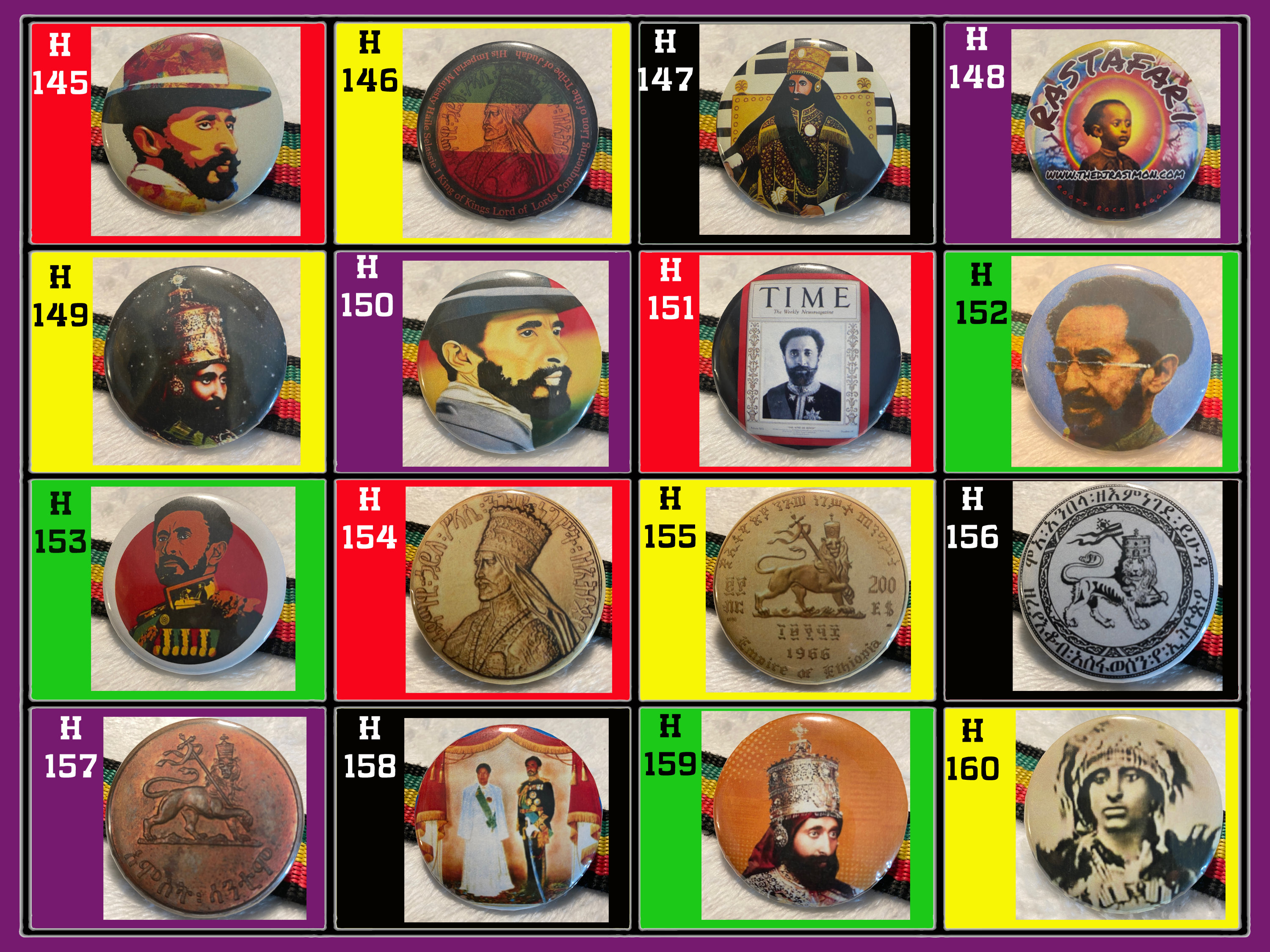 HIM Haile Selassie I Rastafari Pins Badges Buttons Page #10 - Etsy
