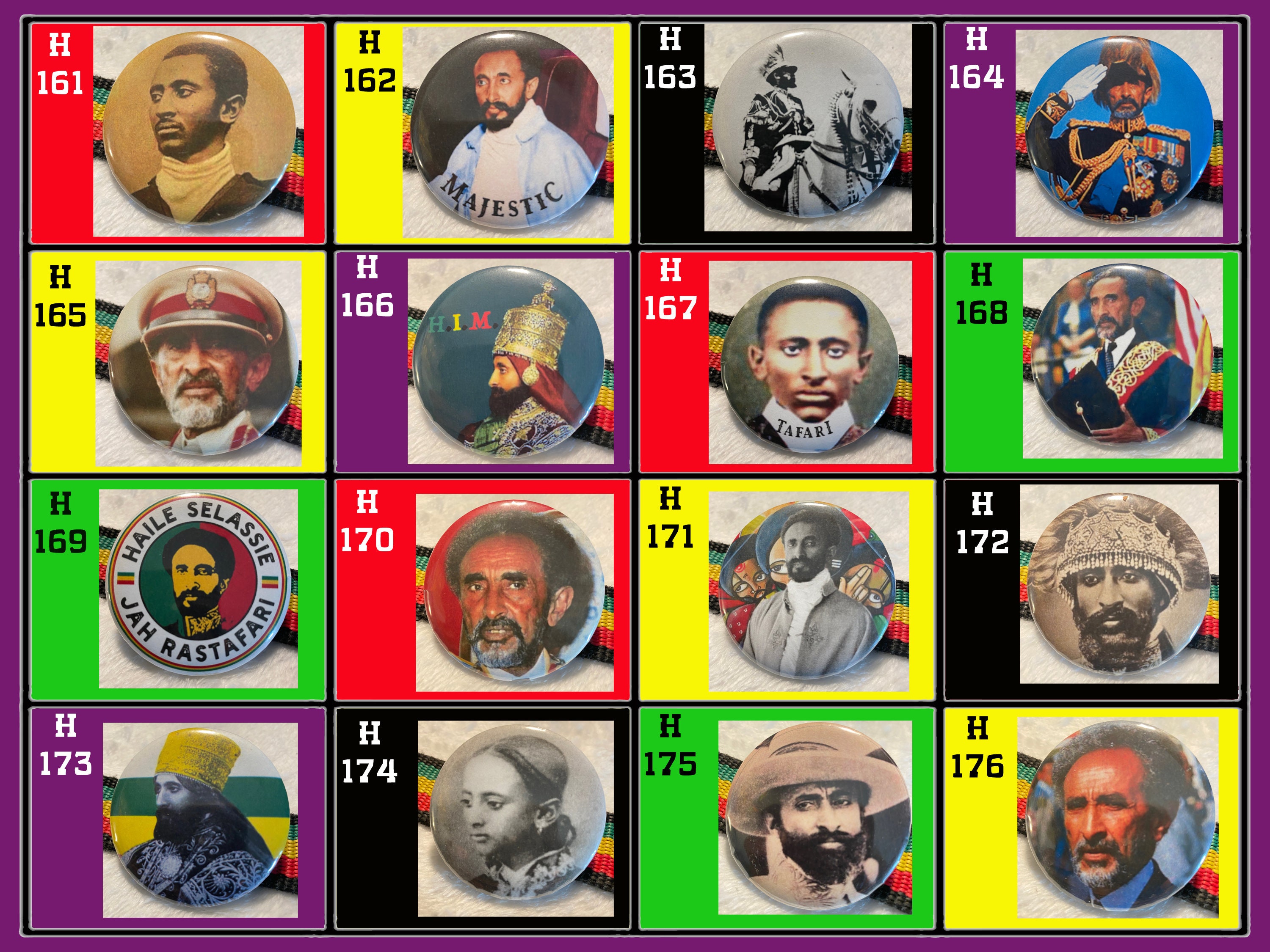 HIM Haile Selassie I Rastafari Pins Badges Buttons Page #11 - Etsy