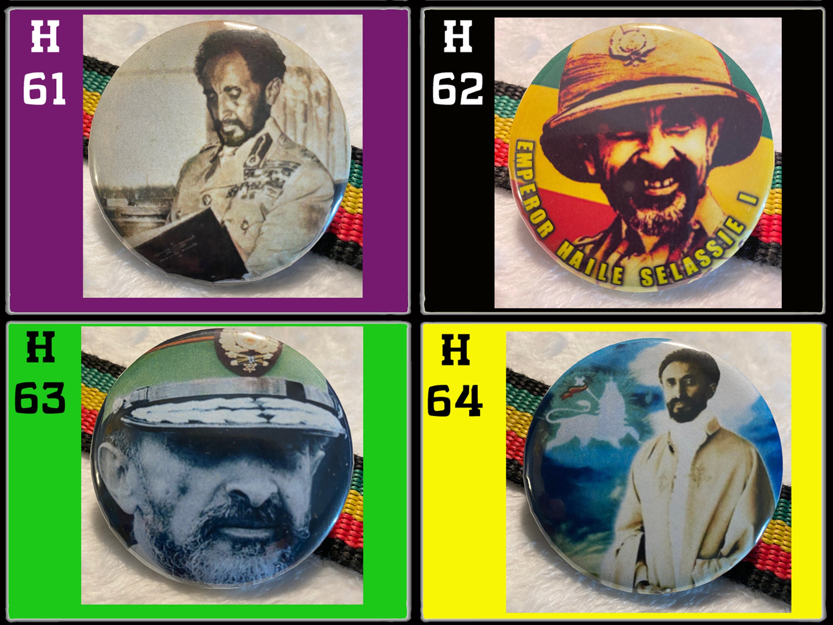 HIM Haile Selassie I Rastafari Pins Badges Buttons Page #4 - Etsy