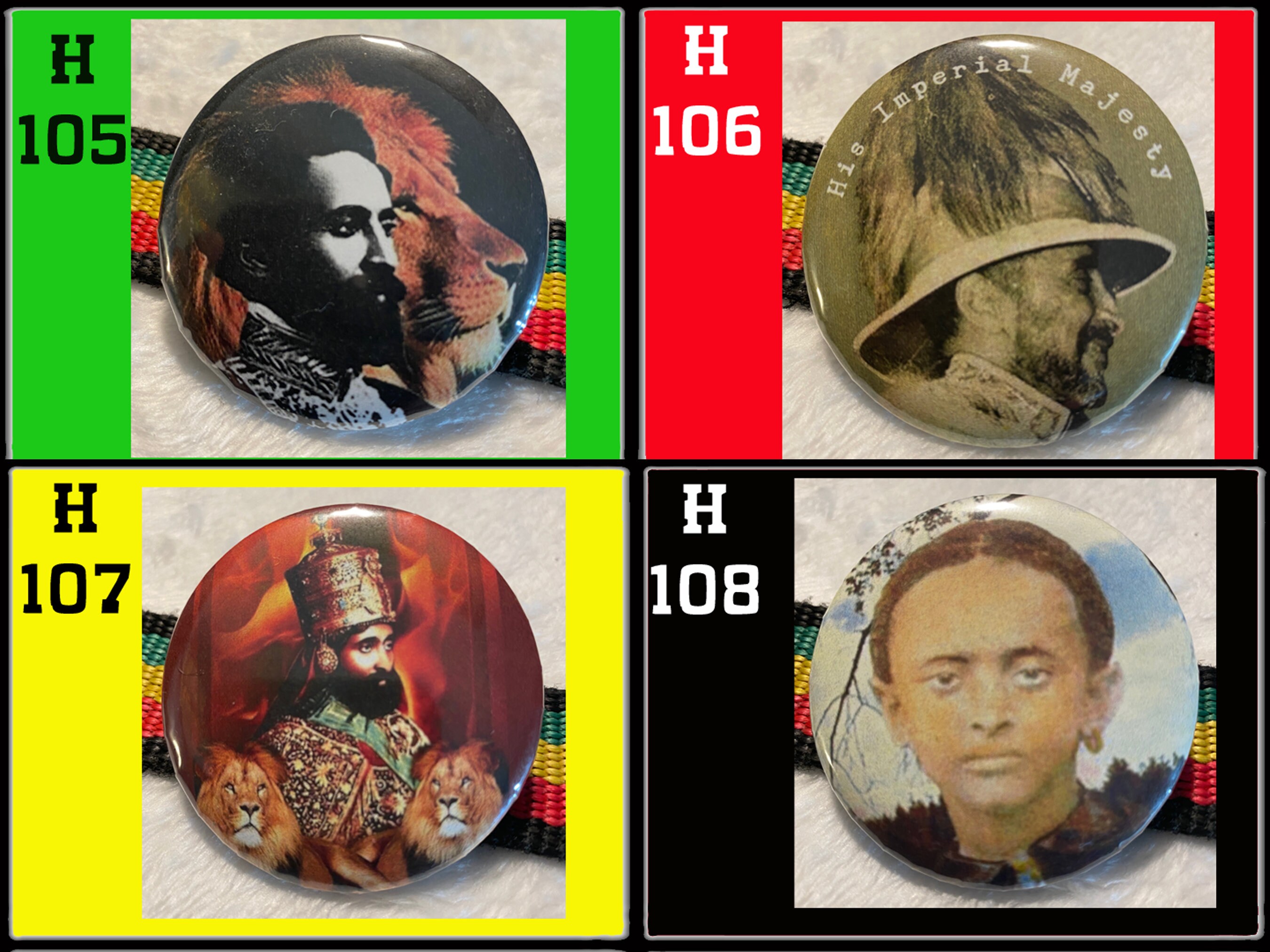 HIM Haile Selassie I Rastafari Pins Badges Buttons Page #7 - Etsy