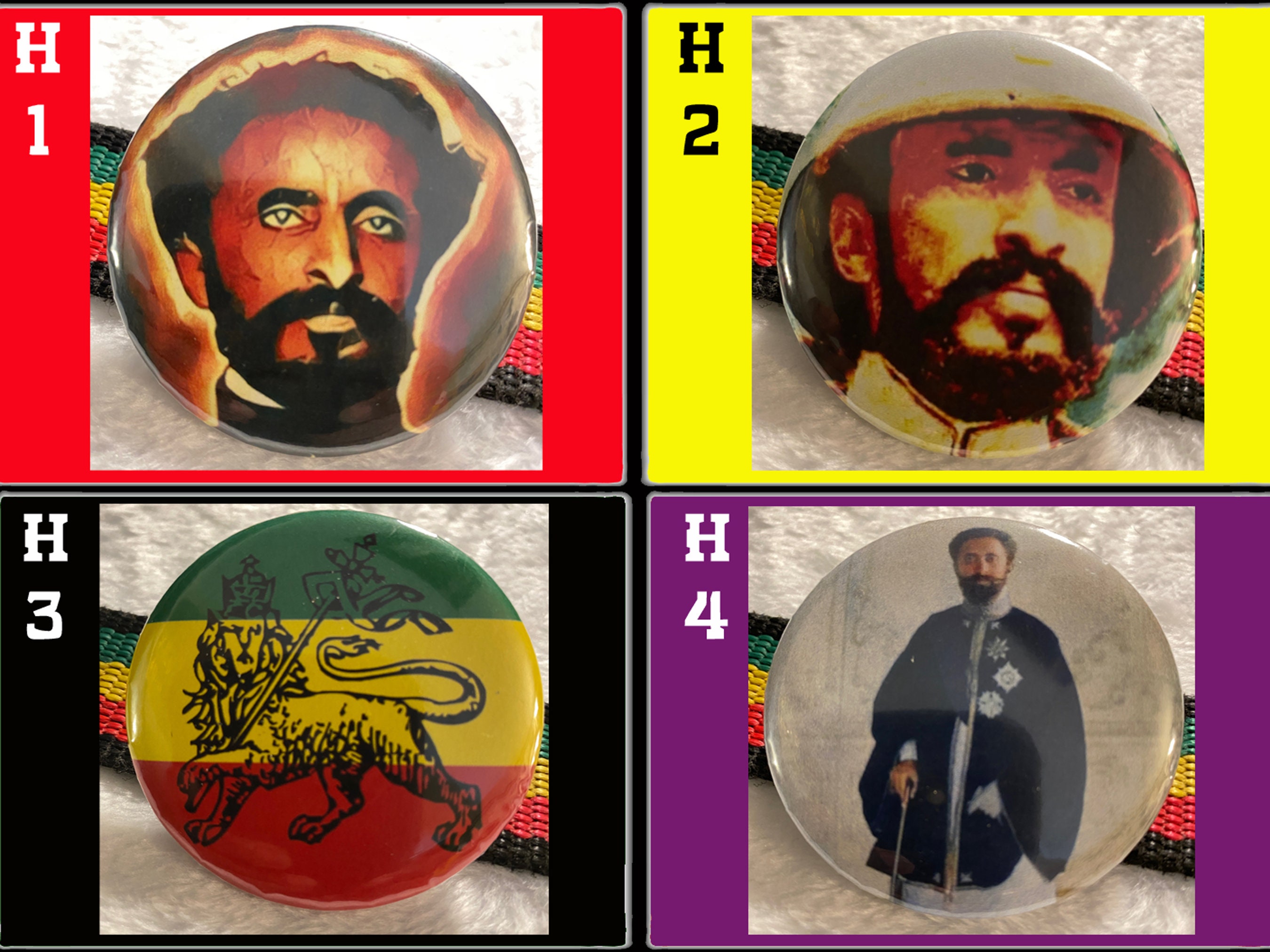 HIM Haile Selassie I Rastafari Pins Badges Buttons Page #1 - Etsy