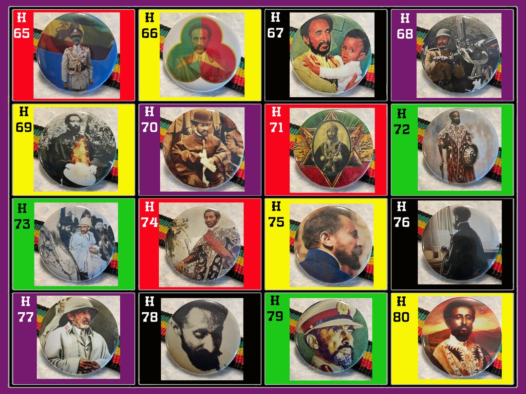 HIM Haile Selassie I Rastafari Pins Badges Buttons Page #5 - Etsy