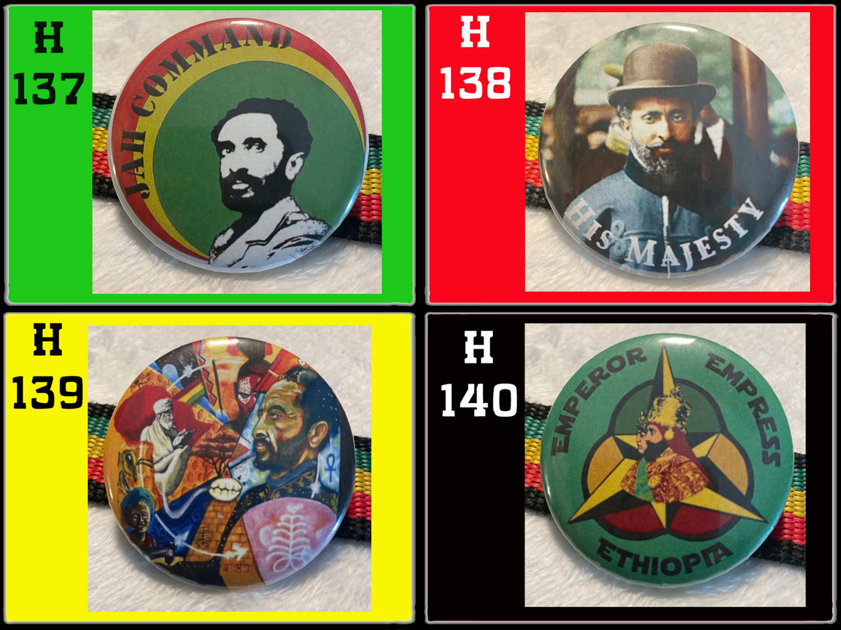HIM Haile Selassie I Rastafari Pins Badges Buttons Page #9 - Etsy
