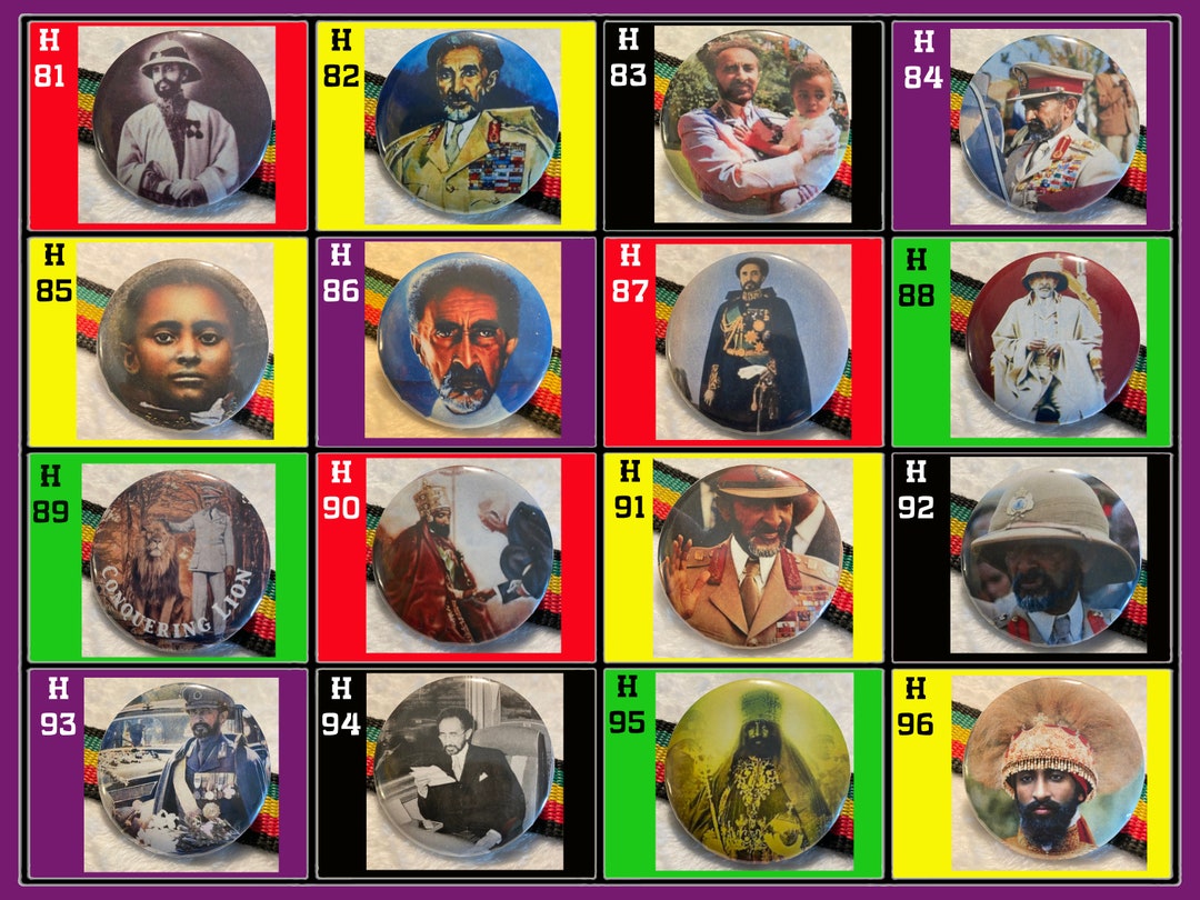 HIM Haile Selassie I Rastafari Pins Badges Buttons Page #6 - Etsy