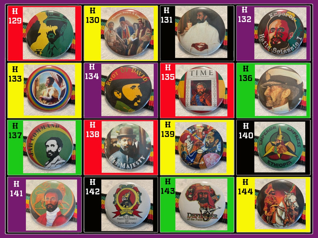 HIM Haile Selassie I Rastafari Pins Badges Buttons Page #9 - Etsy