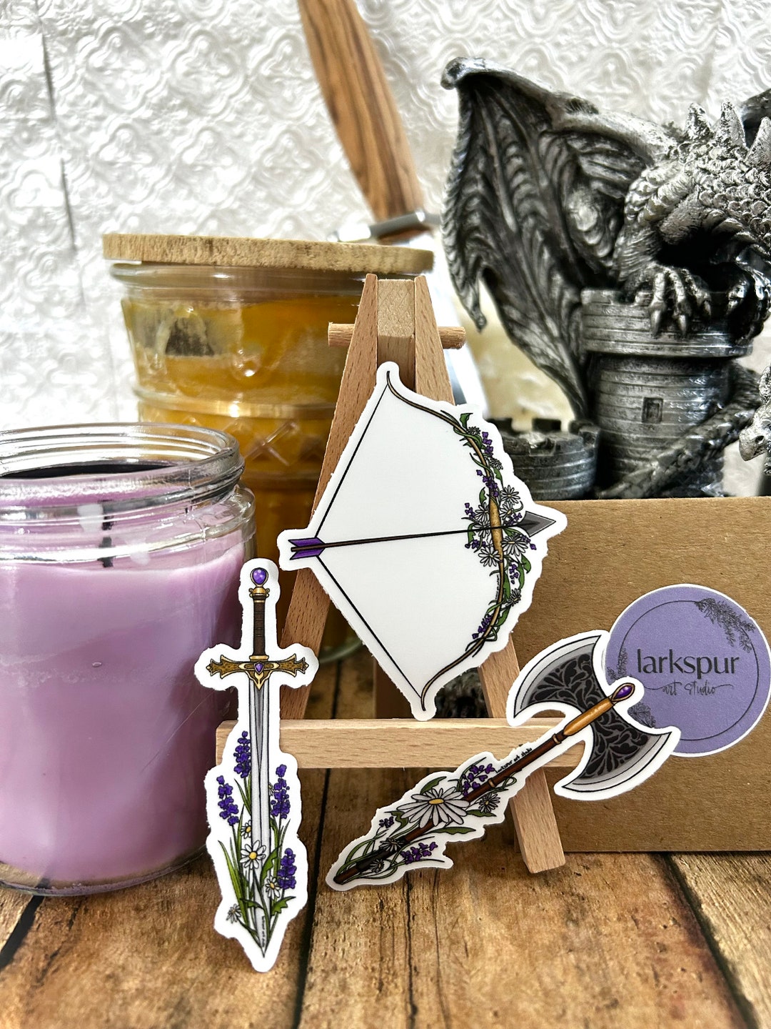 Floral Weapons Sticker Bundle | DND Stickers | Medieval Stickers - Etsy