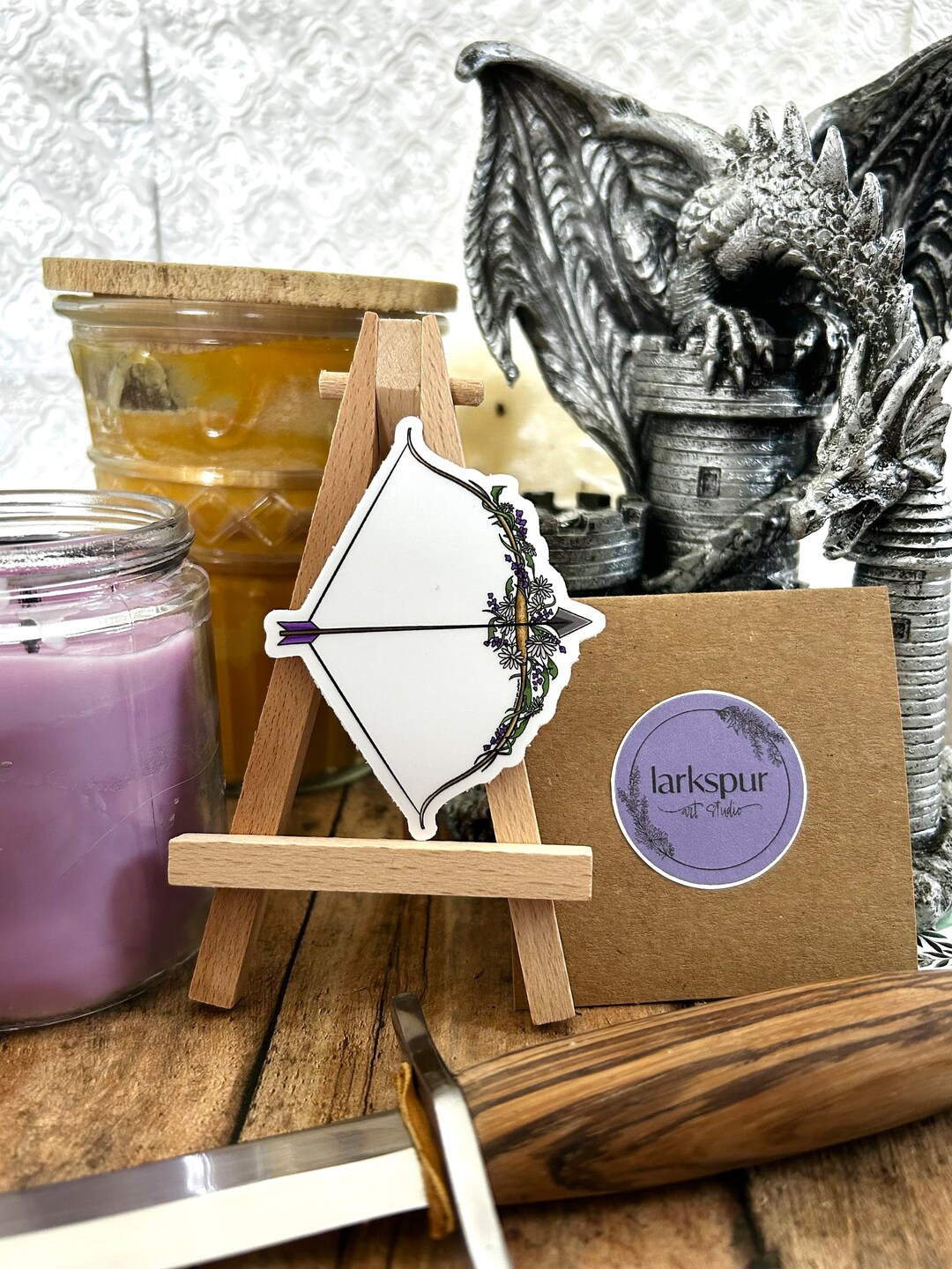 Floral Bow and Arrow Sticker | Archery Sticker | DND Stickers - Etsy