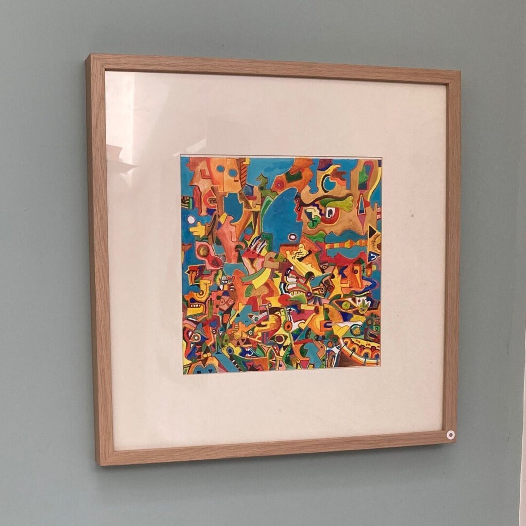 The City of a Hundred Faces- Surrealist Painting - Abstract Colourful ...