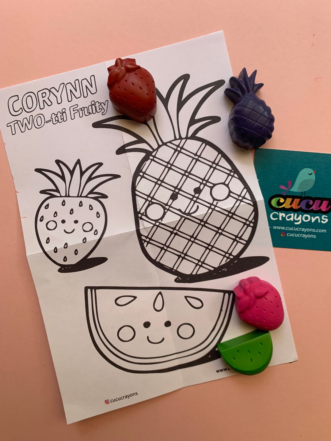 Two-tti Fruity Crayons Party Bag Filler | Coloring Page | Kids Gift ...