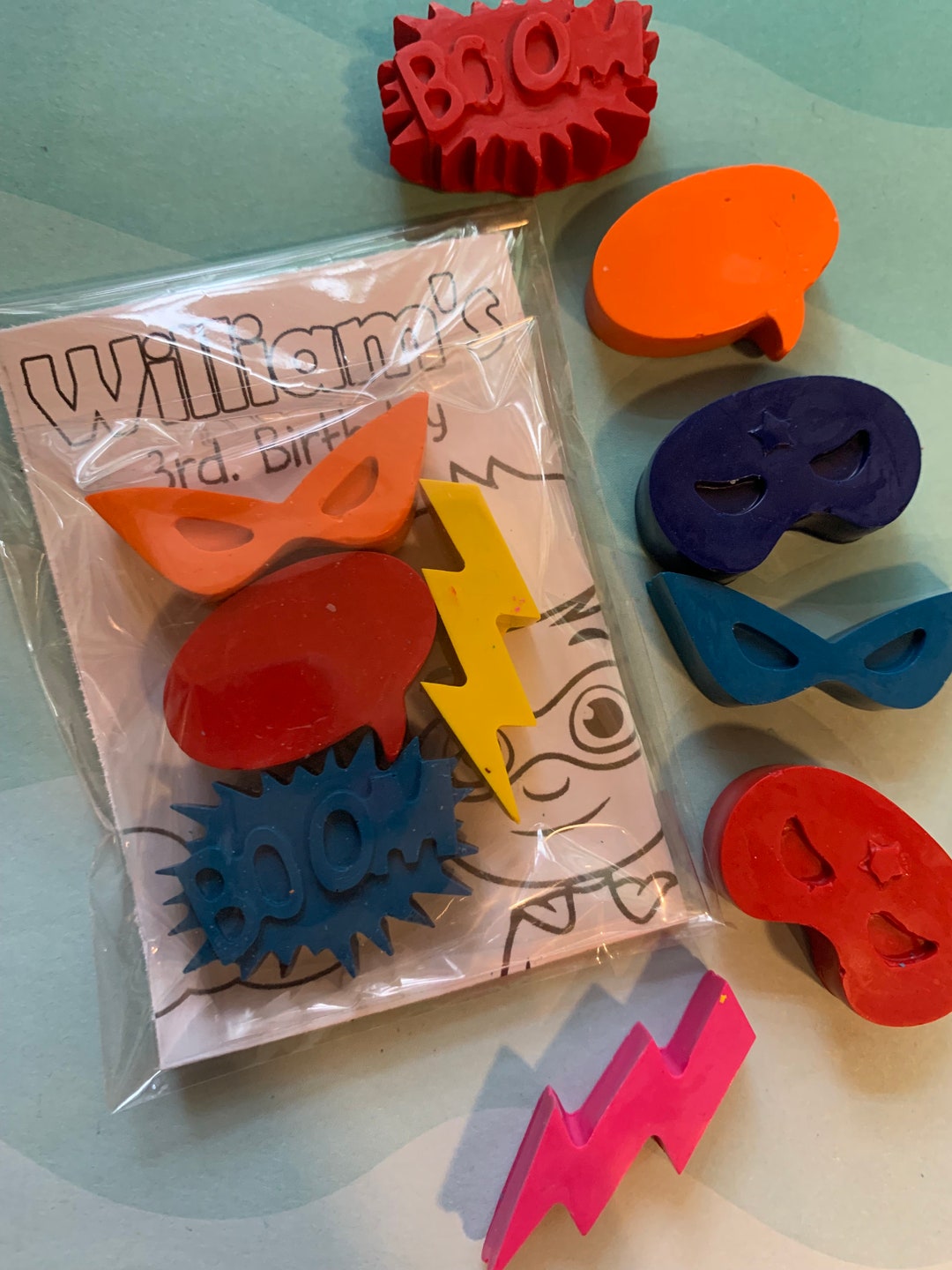 Superhero Crayons Party Bag Filler | Coloring Page | Party Favor ...