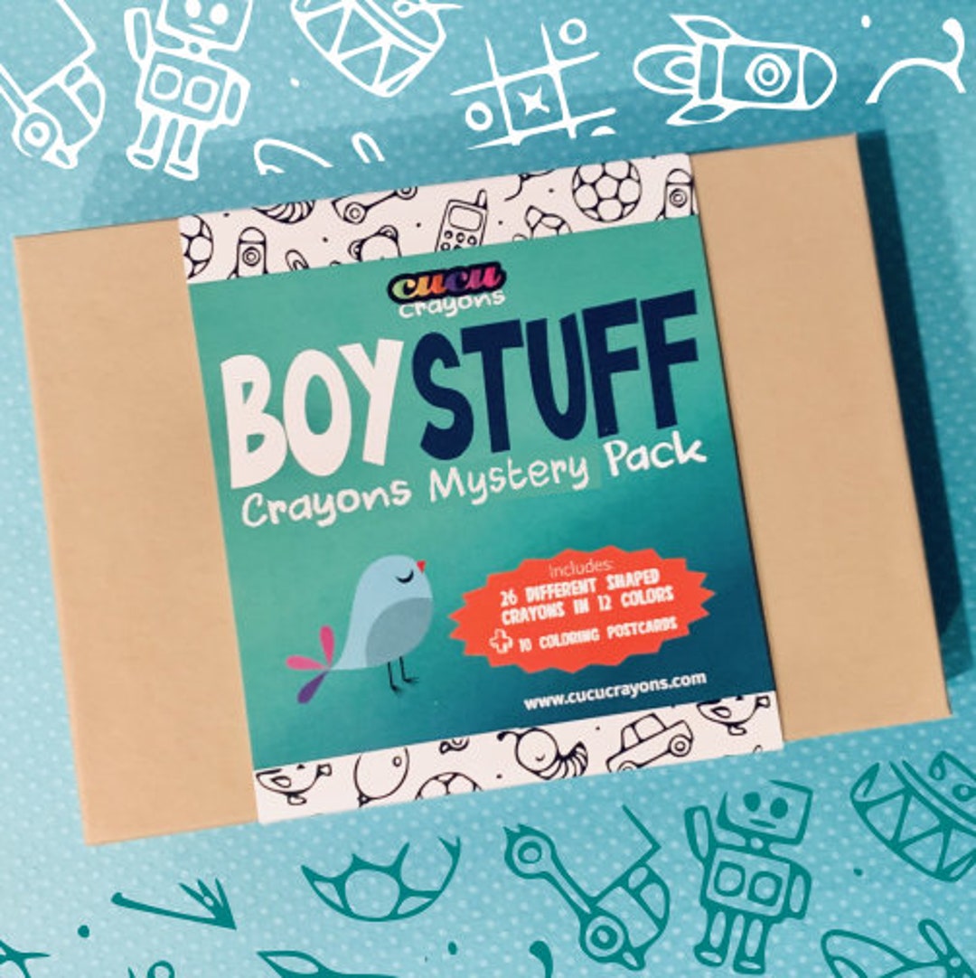 Boy Stuff Crayons Mystery Pack Pack With 26 Shaped Crayons and 10 ...