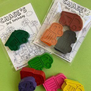 Truck Crayons Party Bag Filler |coloring Page | Kids Gift | Party Favor ...