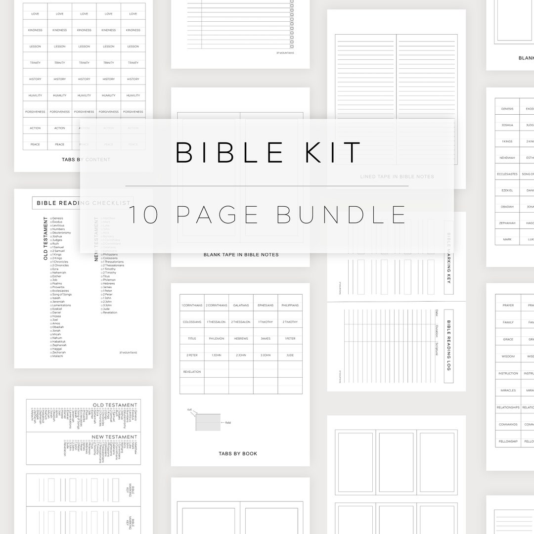 Bible Reading Kit / Bible Study / Bible Journaling / Prayer Journal ...