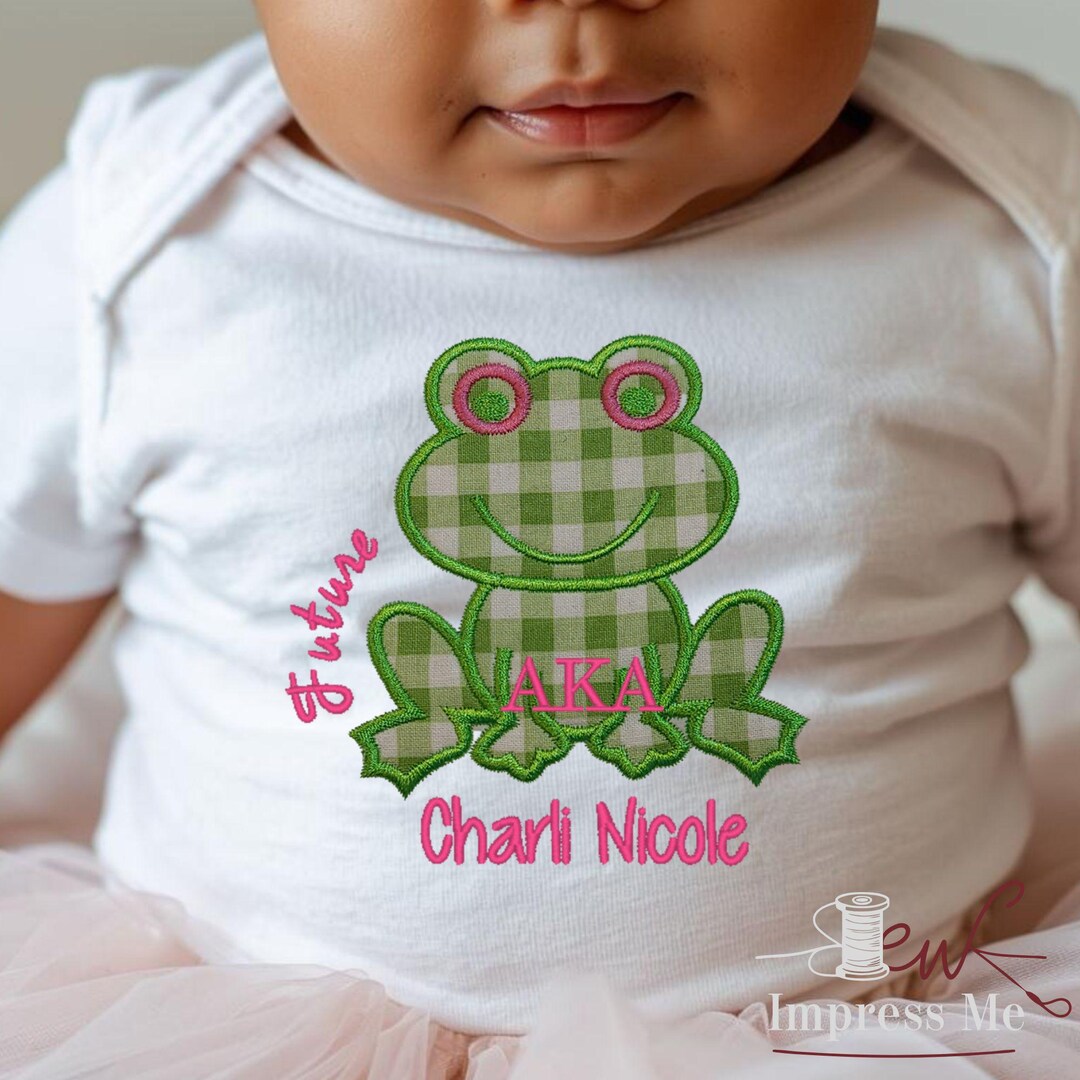 Future AKA Baby Onesie T-shirt | Frog Applique for Infant, Personalized ...