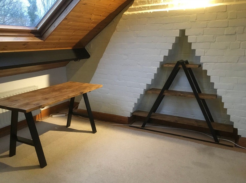 Bespoke Rustic Gaming Desk With A Frame Industrial Legs - Etsy