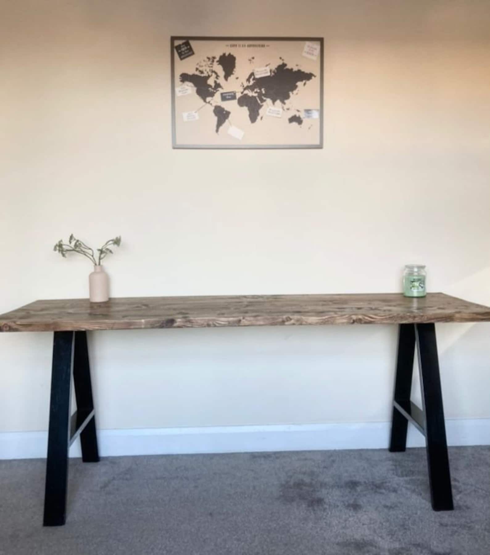 Bespoke Rustic Gaming Desk With A Frame Industrial Legs - Etsy UK