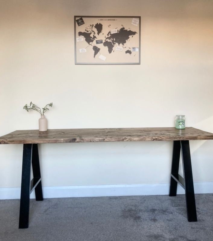 Bespoke Rustic Gaming Desk With A Frame Industrial Legs - Etsy UK