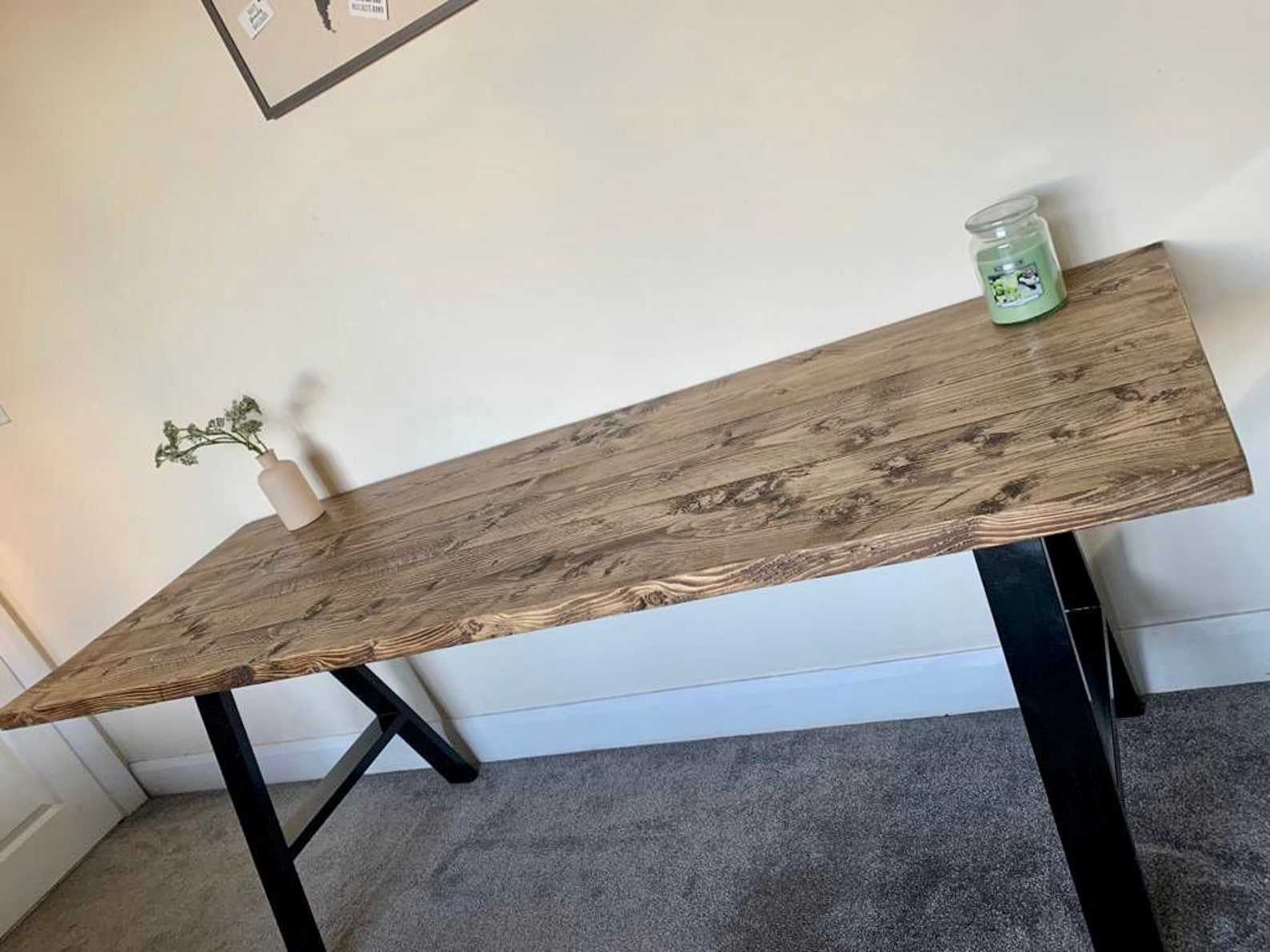 Bespoke Rustic Gaming Desk With A Frame Industrial Legs - Etsy UK