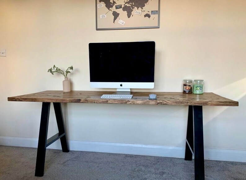 Bespoke Rustic Gaming Desk With A Frame Industrial Legs - Etsy UK