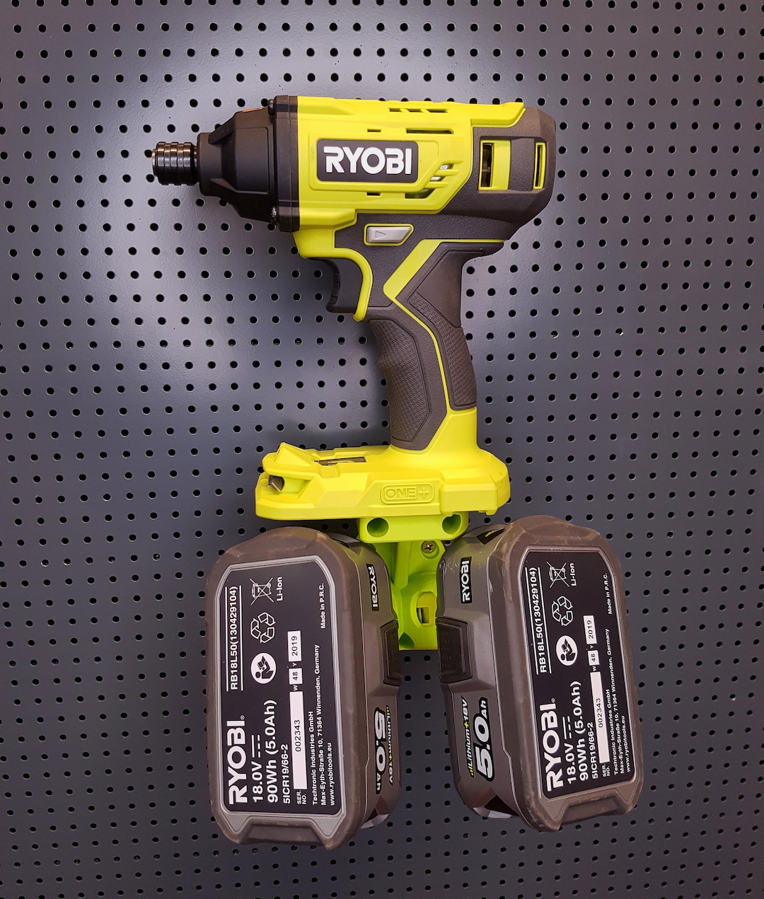 Ryobi One+ Combined Heavy Duty Standing Tool Holder and 2X Battery ...